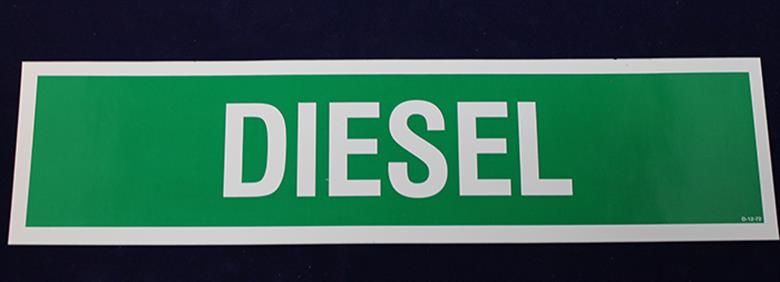 3" x 12" Decals - United Sign Company 3" x 12" "Diesel" Decal (Green ...